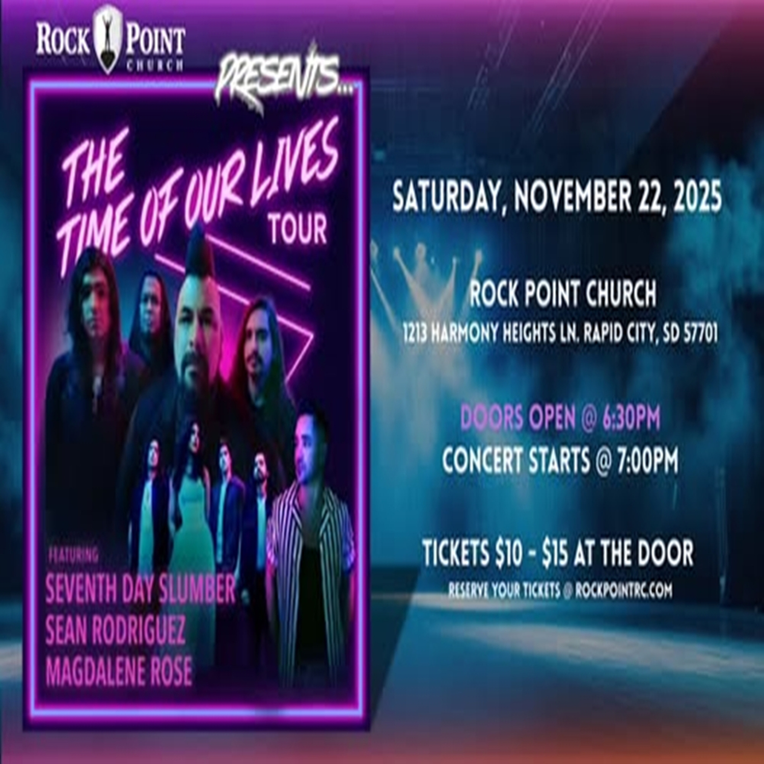 Seventh Day Slumber Concert In Rapid City Saturday November 22, 2025 ...